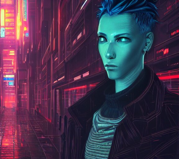 Lexica - A portrait of a cyberpunk netrunner, very very coherent ...