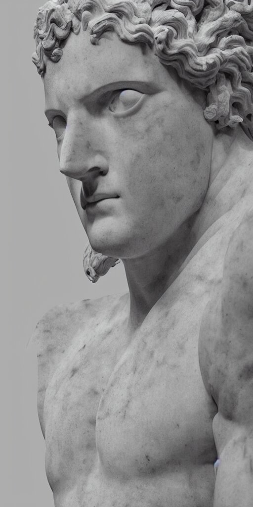 Lexica - ” classical greek marble statue of despair, [ photoreal, ultra ...