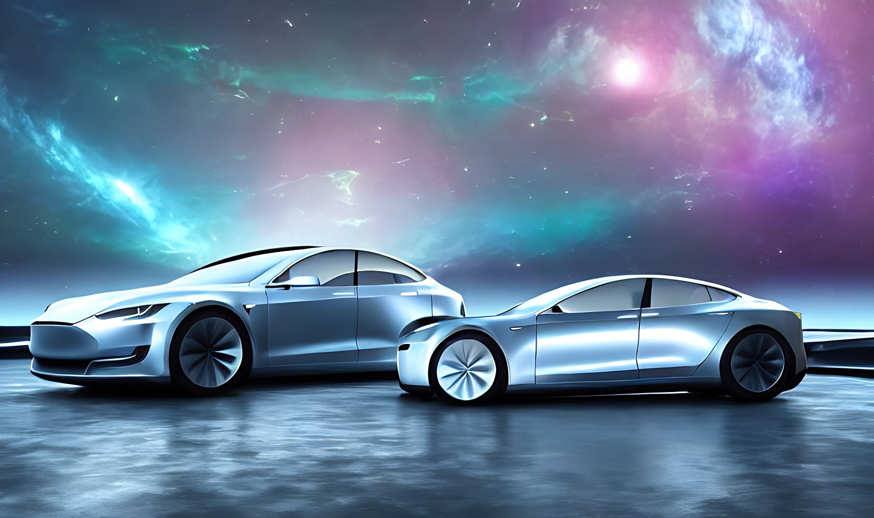 Lexica - Center 3D render of a futuristic tesla model S by Zaha hadid ...