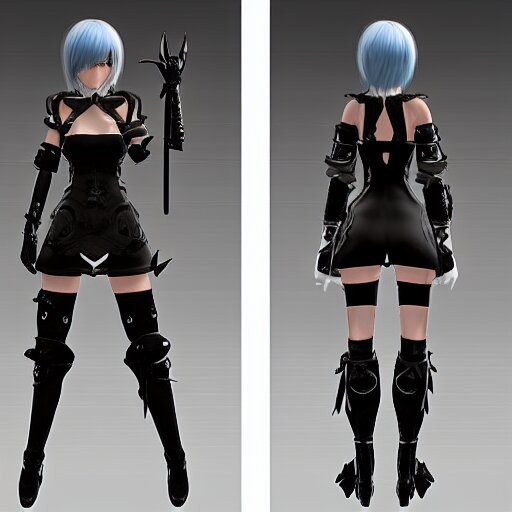 Lexica – Final fantasy xiv y'shtola in nier automata 2b's outfit