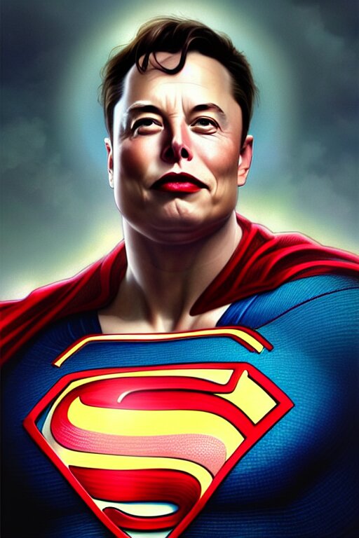 Lexica - Elon musk as superman, realistic portrait, symmetrical, highly ...