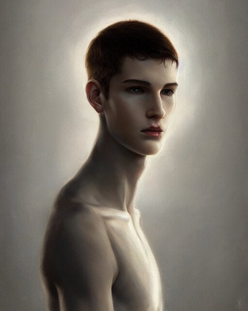 Lexica - Portrait of 1 5 - year - old boy, a tall, slender boy with a ...