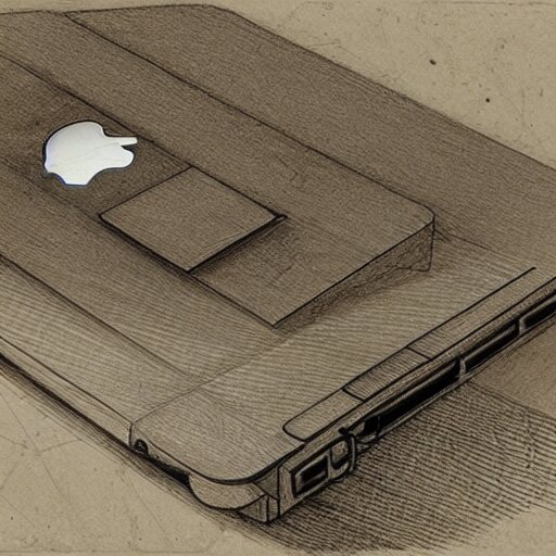 Lexica - Drawing of macbook by leonardo da vinci, sketch, prototype ...