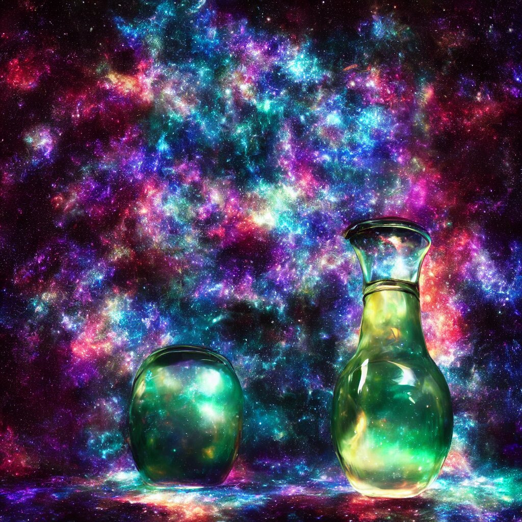 Lexica - A galaxy inside a bottle made of stars, space, nebulas stars ...
