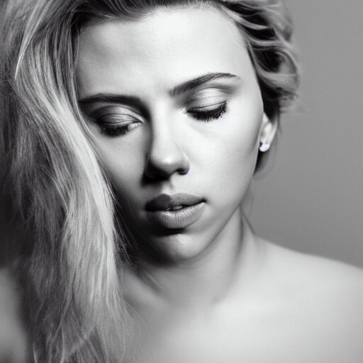 Lexica - Beautiful portrait photo of Scarlett Johansson, 85mm, white ...