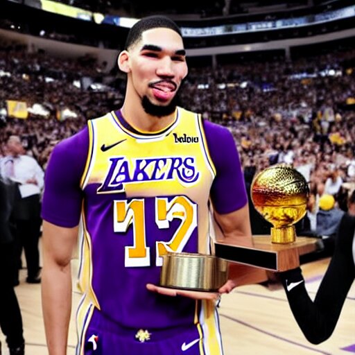Lexica - Photograph of jayson tatum in los angeles lakers jersey ...