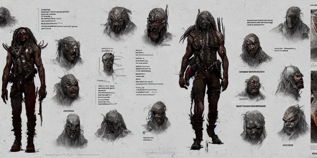 Lexica - Predator movie design, character sheet, Moebius, Greg ...