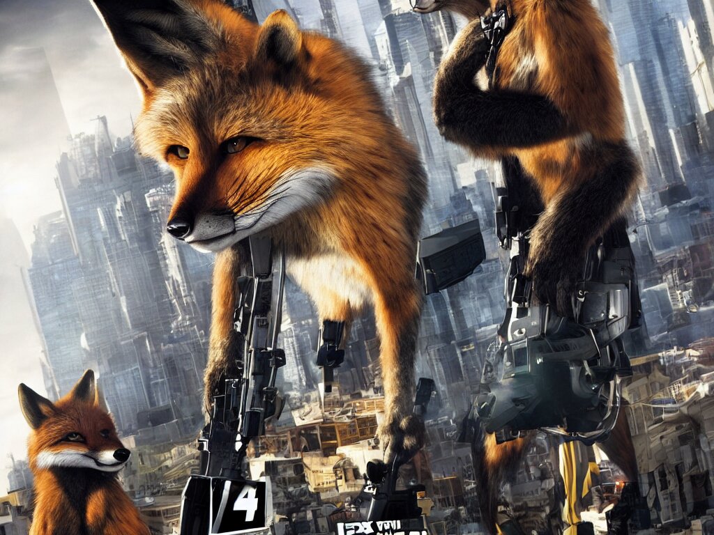Lexica - Movie poster anthro fox furry in the tv show 24, wearing an ...