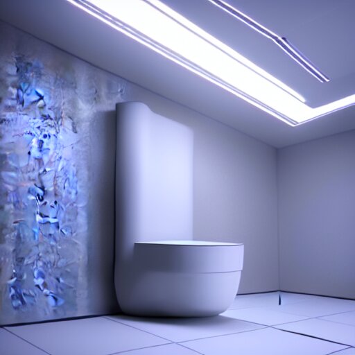 Lexica - : futuristic abstract toilet, cinematic lighting, hyper ...