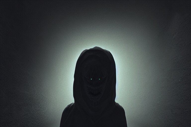 Lexica - Faceless entity in a dark alley terrifyingly staring at camera ...
