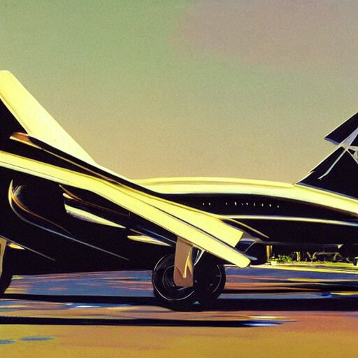 Lexica - Concept art for convertible plane, painted by syd mead, high ...