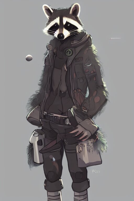 Lexica - A racoon fursona, trending on artstation, by kawacy, furry art ...