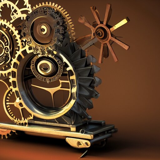 Lexica – Octane render of a mechanical wind-up steampunk cd player with ...