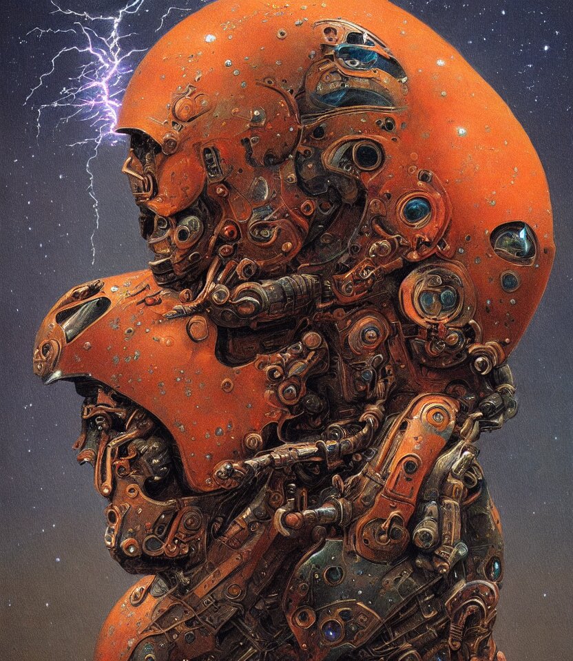 Lexica - A detailed painting portrait inspired by beksinski of a ...