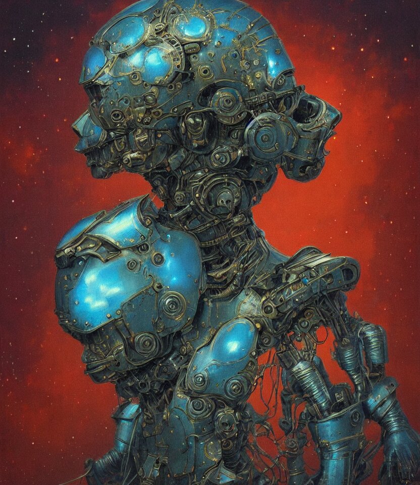 Lexica - A detailed painting portrait inspired by beksinski of a ...