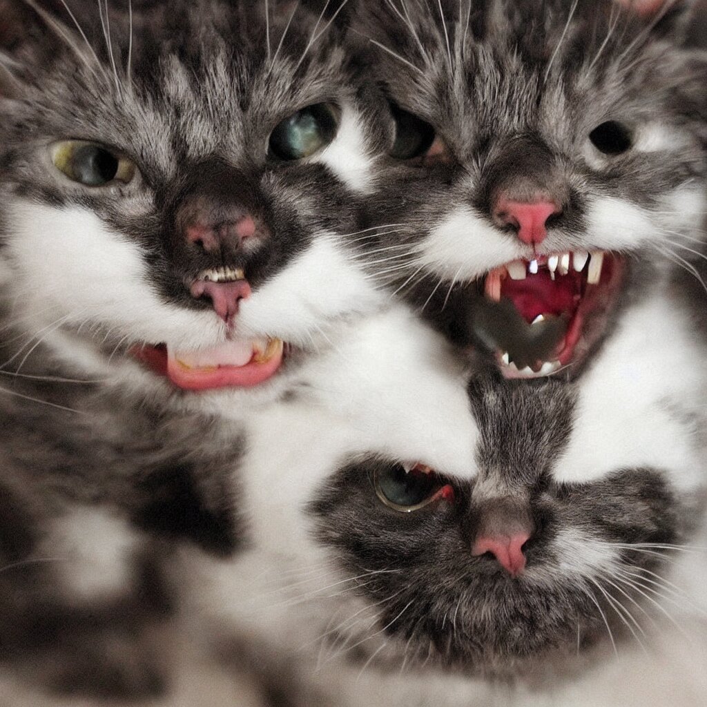 Lexica - Horrifying cat, fangs