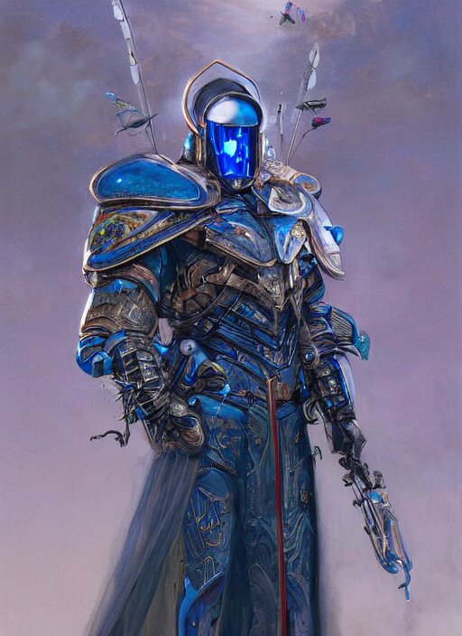 Lexica - Formal portrait of a cyborg locust warrior wearing plate armor ...