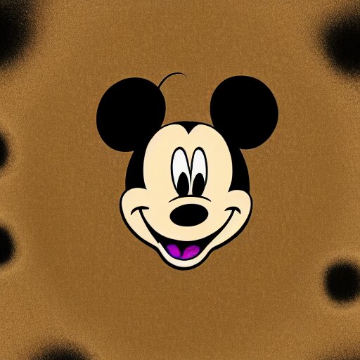 Lexica - Mickey mouse head, distorted, vhs glitch, varied textures, wet ...