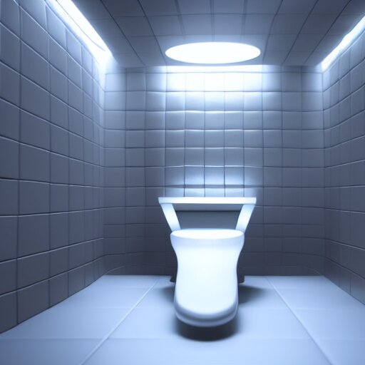 Lexica - : futuristic abstract toilet, cinematic lighting, hyper ...