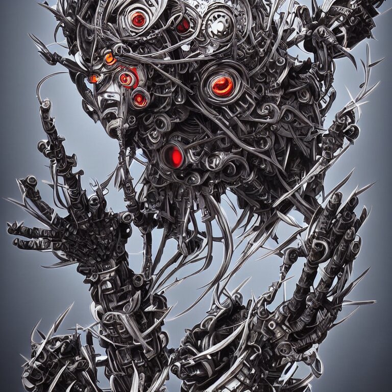 Lexica - Male anime character, oni mask, organic, forest druid, cyber ...