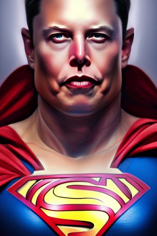 Lexica - Elon musk as superman, realistic portrait, symmetrical, highly ...