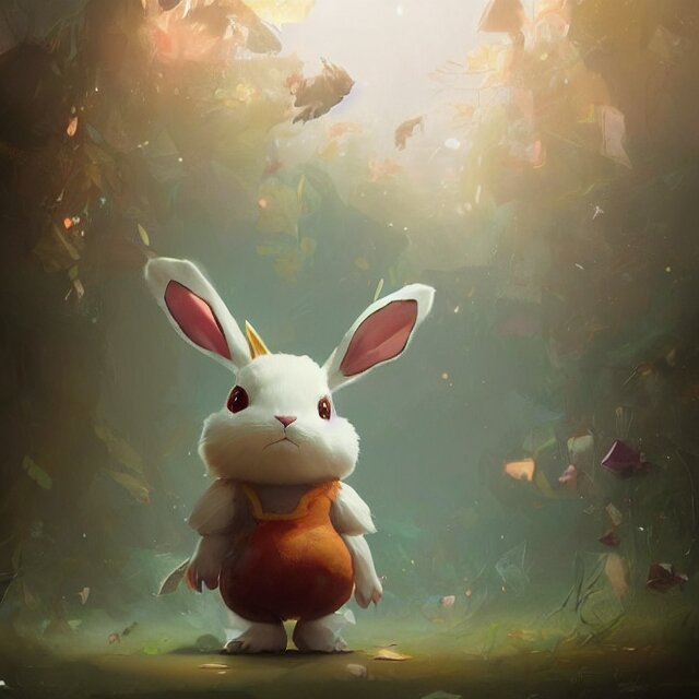 Lexica – A beautiful portrait of a single cute pokemon bunny. character ...