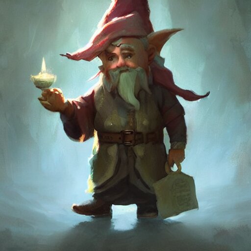 Lexica - Gnome illusionist, by greg rutkowski and thomas kinkade ...