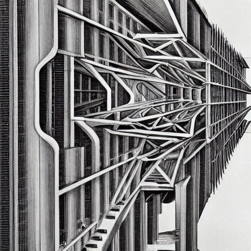 Lexica - A marvel of engineering, realistic, escher, architectural, bright