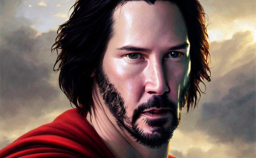 Lexica – Highly detailed portrait of keanu reeves as superman, in the ...