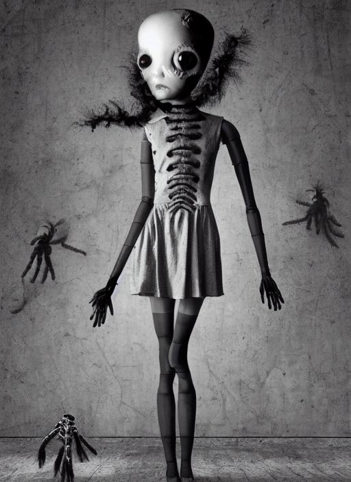 Lexica - Surreal portrait of a creature with the body of a headless ...