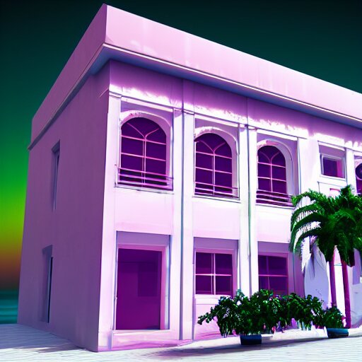 Lexica - Vaporwave house, concept
