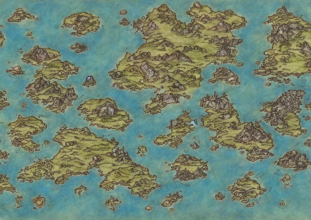 Lexica - Simple fantasy map, island empire, by JRR Tolkien and Brian ...