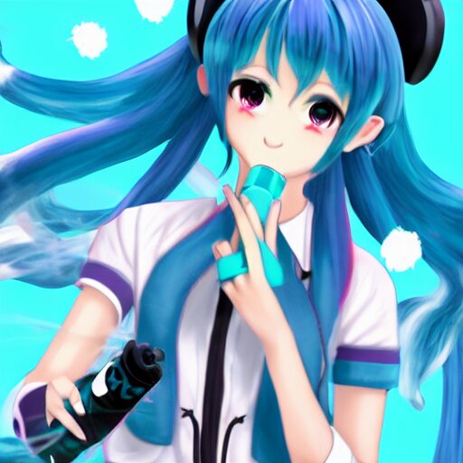 Lexica - Hatsune miku smoking a vape pen in her right hand | smoke ...