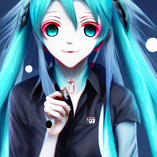Lexica - Hatsune miku smoking weed, smoke coming out of her mouth ...