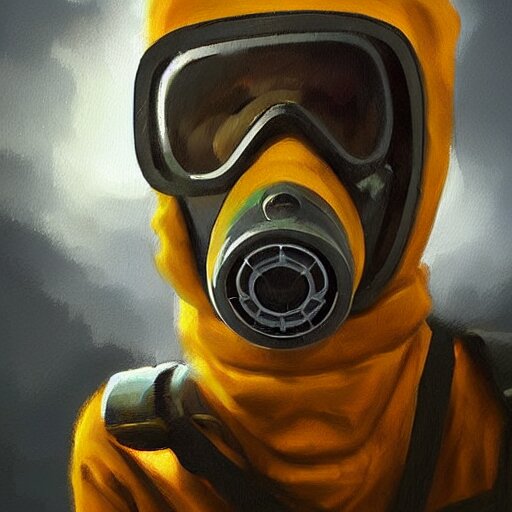Lexica - Concept art of gas mask, oil painting by jama jurabaev, brush ...