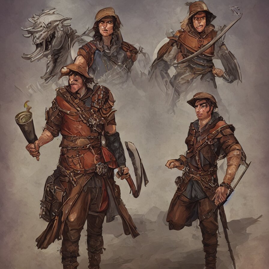 Lexica – Dungeons & Dragons, Young Commoner, Farmer, Character Portrait ...