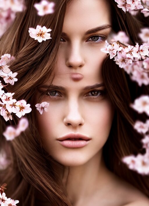 Lexica - A gorgeous female with long brown hair, photo by oliver ...