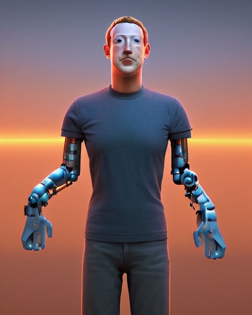 Lexica - Mark zuckerberg as a sweet baby rays bbq cyborg, full body ...