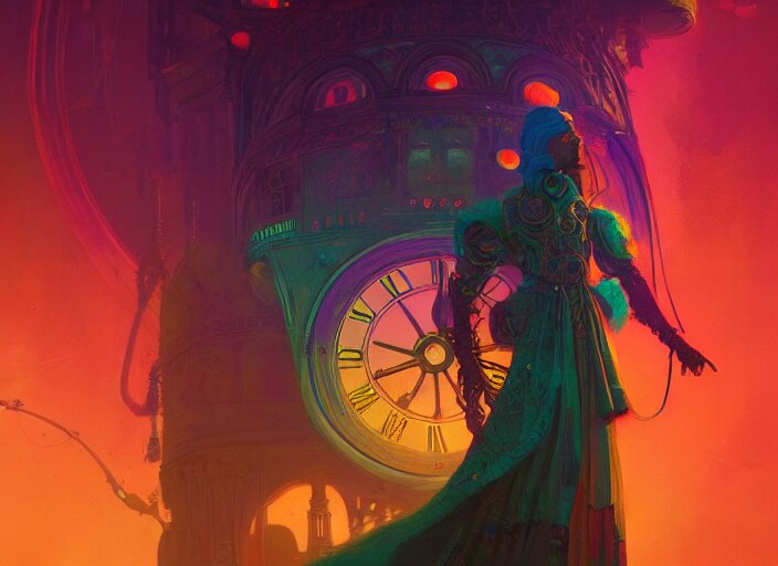 Lexica - A psychedelic challis clockwork behir , vibrant color scheme ...