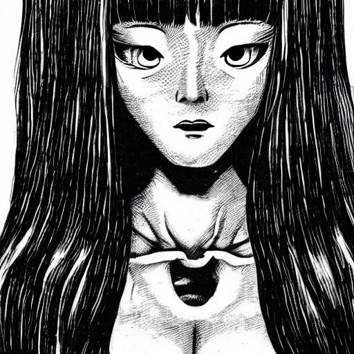 Lexica - A portrait of tomie by junji ito