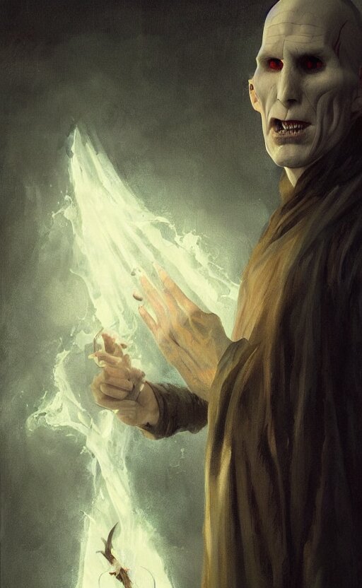 Lexica - A beautiful painting of voldemort performing an occult ritual ...