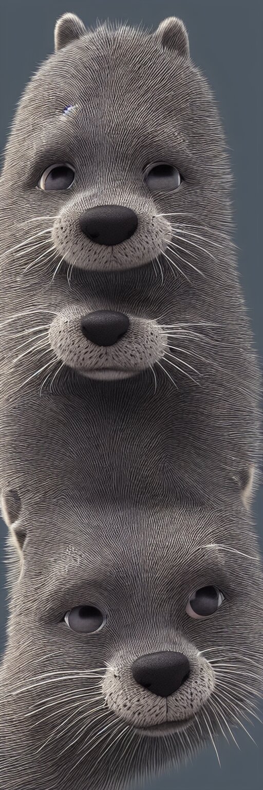 Lexica - Portrait of a very cute gray otter in the style of zootopia ...