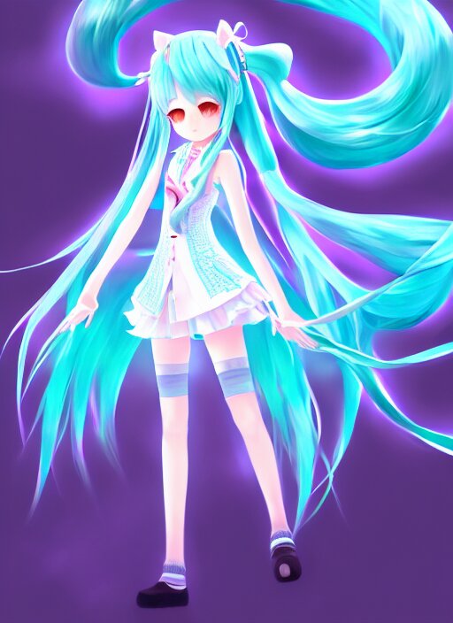 Lexica - Hatsune miku walk in park, global illumination!! intricate ...