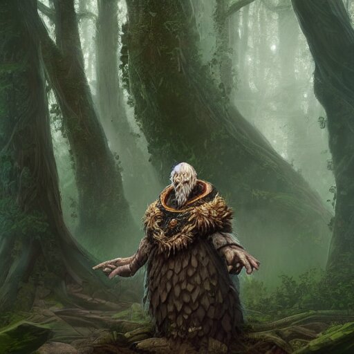 Lexica - A beautiful ultradetailed concept art of an old druid made of ...