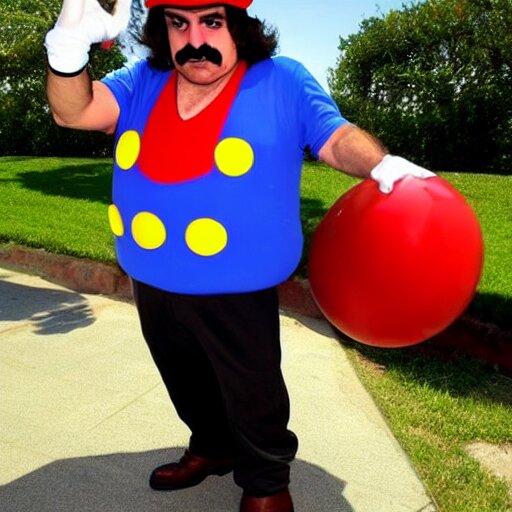 Lexica - Ron jeremy as mario from super mario bro.