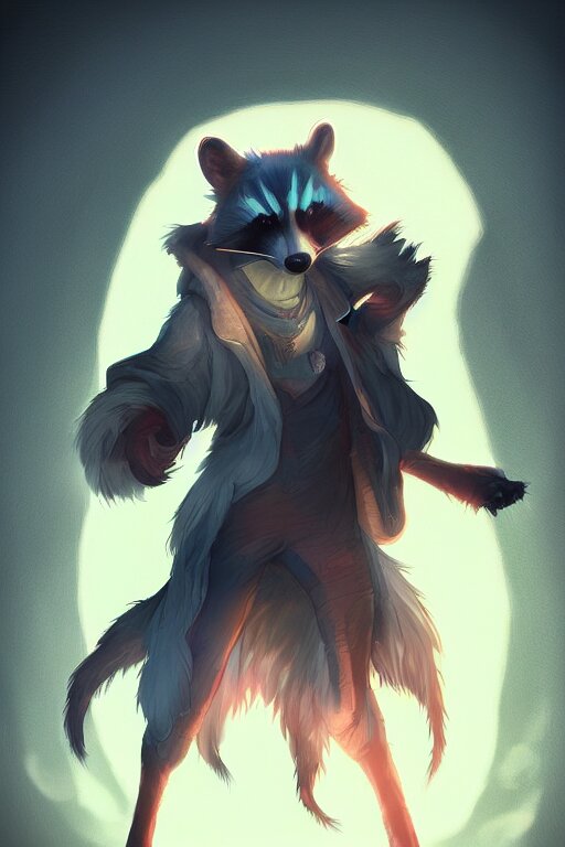 Lexica - A racoon fursona, trending on artstation, by kawacy, furry art ...
