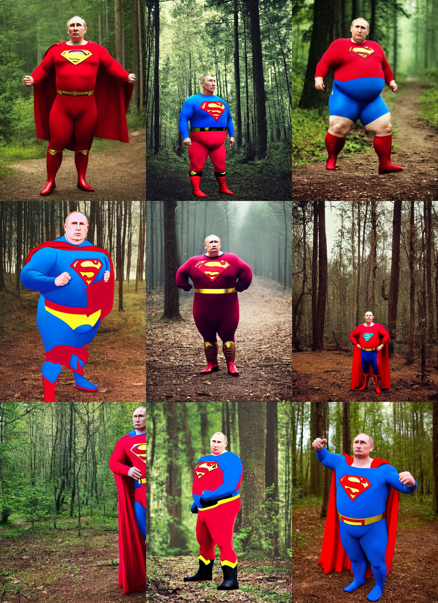 Lexica - A 3 5 mm photo of obese vladimir putin wearing superman ...
