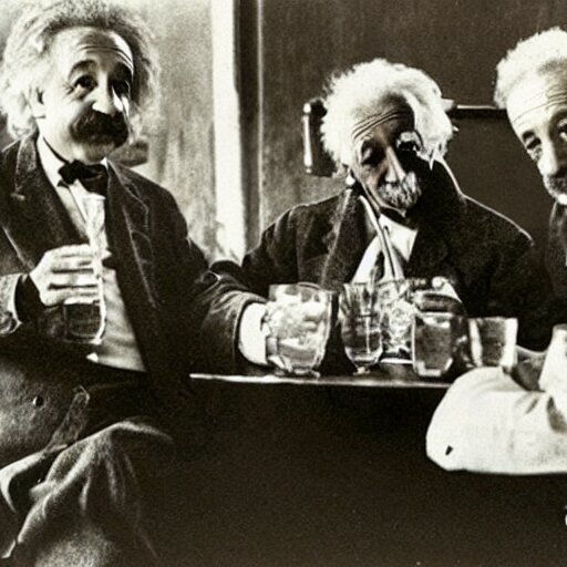 Lexica - Albert einstein drinking rakia with his friends