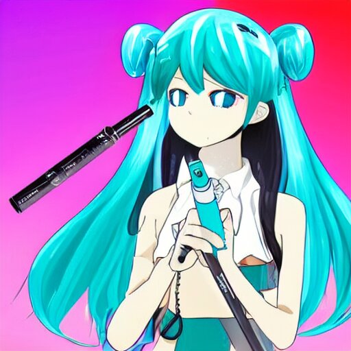 Lexica - Hatsune miku getting high by smoking weed with a vape pen ...