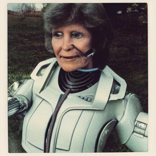Lexica - Polaroid photo from 1 9 8 0 s of a cyborg grandma